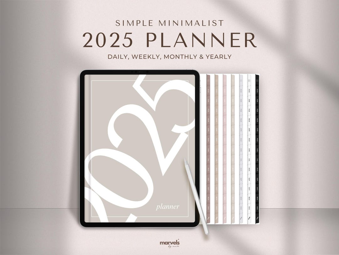 Simple Digital Planner | 2025 Planner | Minimalist Planner | Daily ...