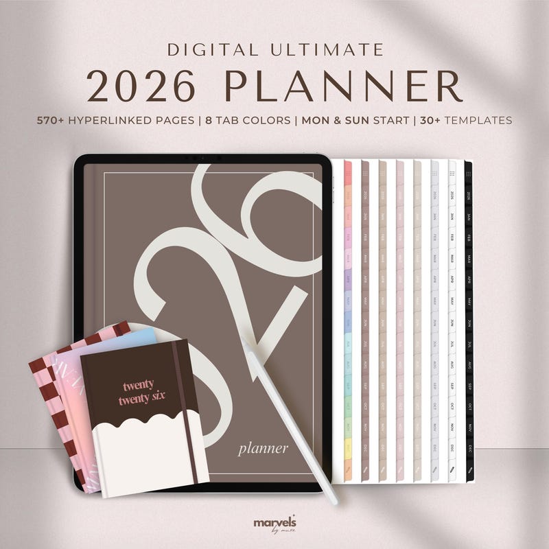 Brown Planner 2026 - Etsy