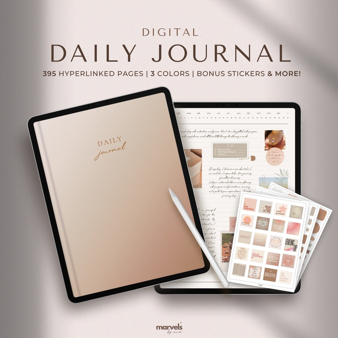 Digital Daily Journal Digital Notebook Goodnotes Journal iPad Journal ...