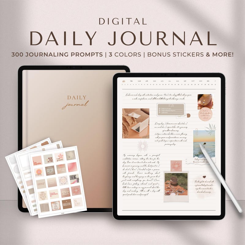 Journaling Sticker Daily - Etsy