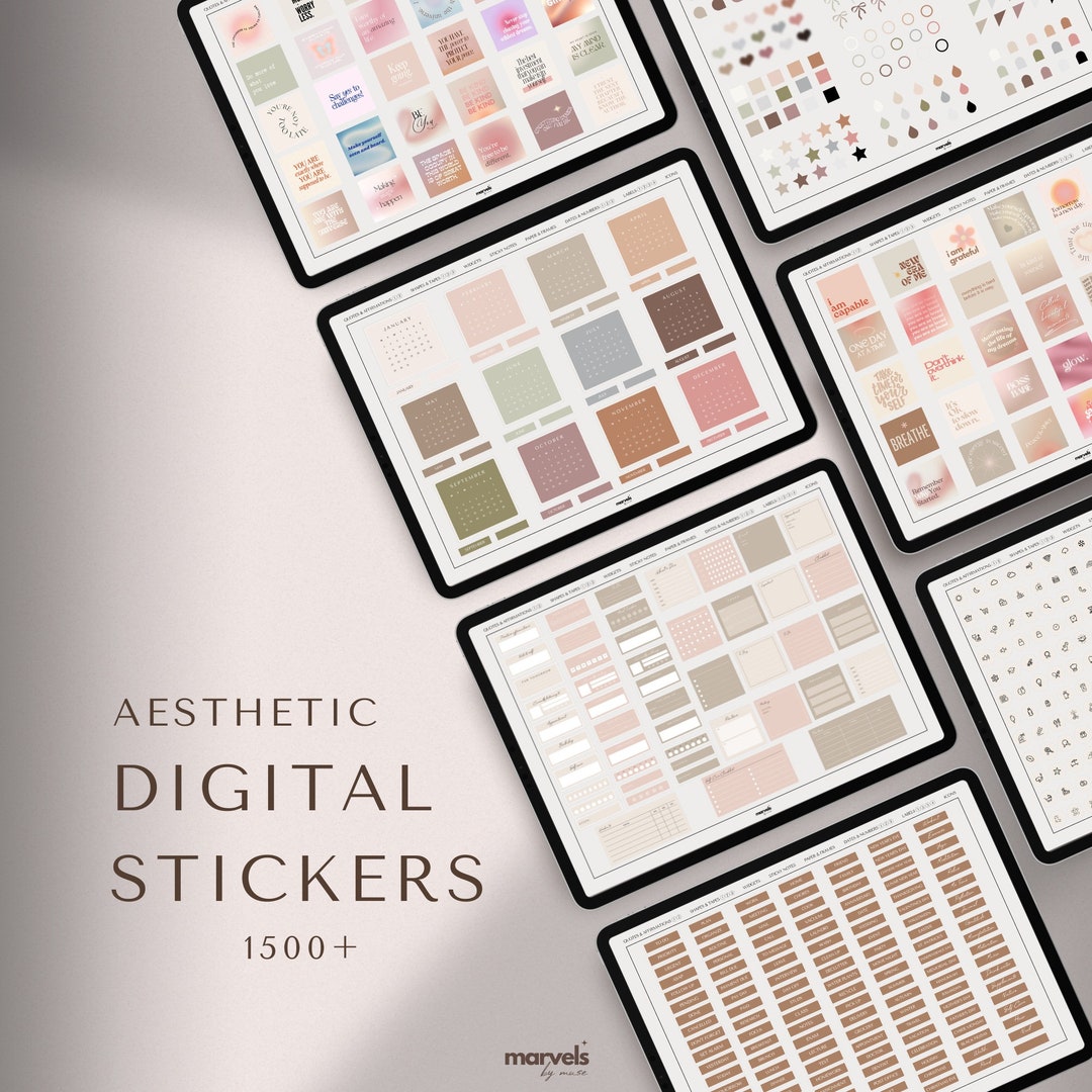 Digital Stickers Aesthetic Stickers, Goodnotes Stickers, Minimalist ...
