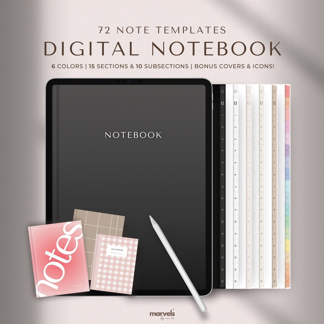Digital Notebook | Goodnotes Notebook, Student Notebook, iPad Notebook ...