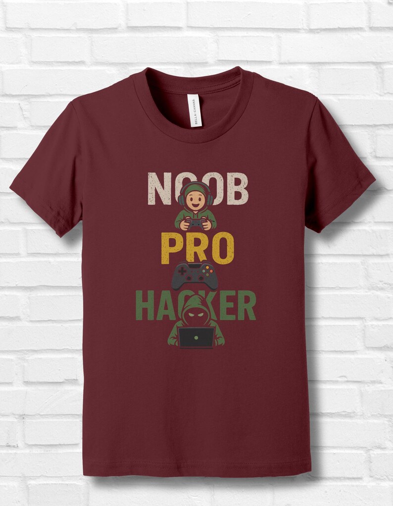 Noob Pro Hacker Kids T-shirt, Gamer Jargon Tee, VR Lover Gift - Etsy