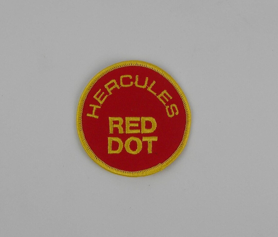 Vintage Hercules Red Dot Patch - Etsy