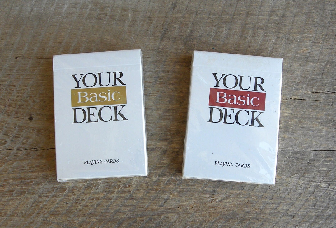 Vintage Basic Cigarettes 'your Basic Deck' Playing Cards, Red & Gold ...