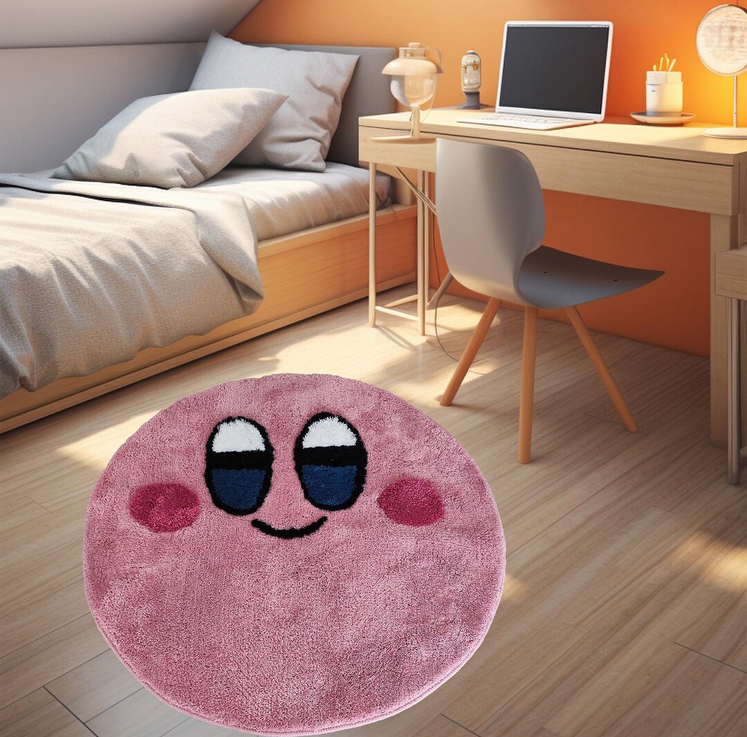 Kirby Tufted Rug, Handmade Rug, Pink Rug, Gift for Her, Kids Room Rug ...