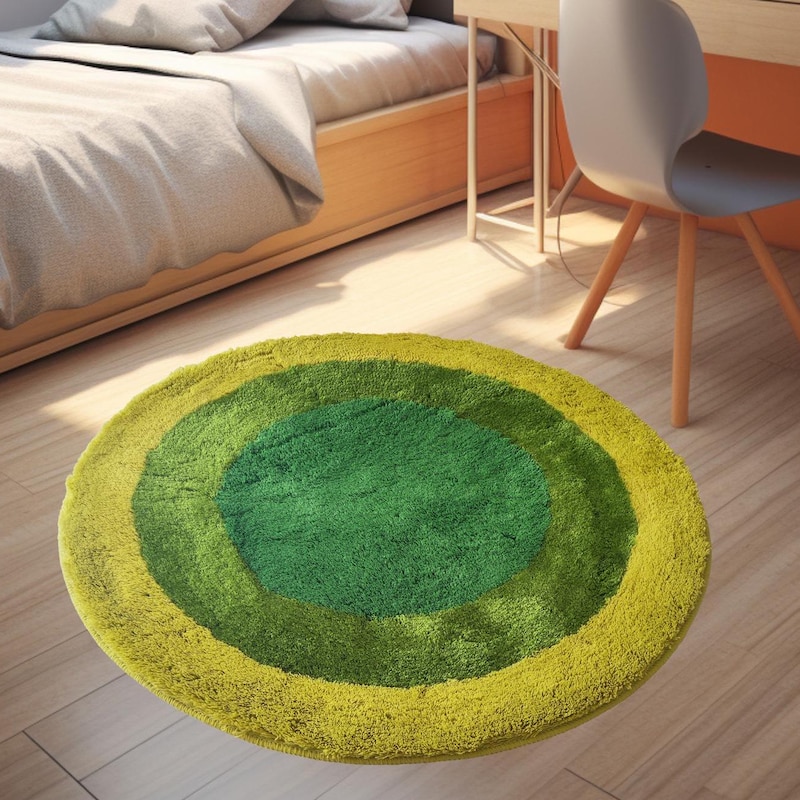 Round Fluffy Rug - Etsy