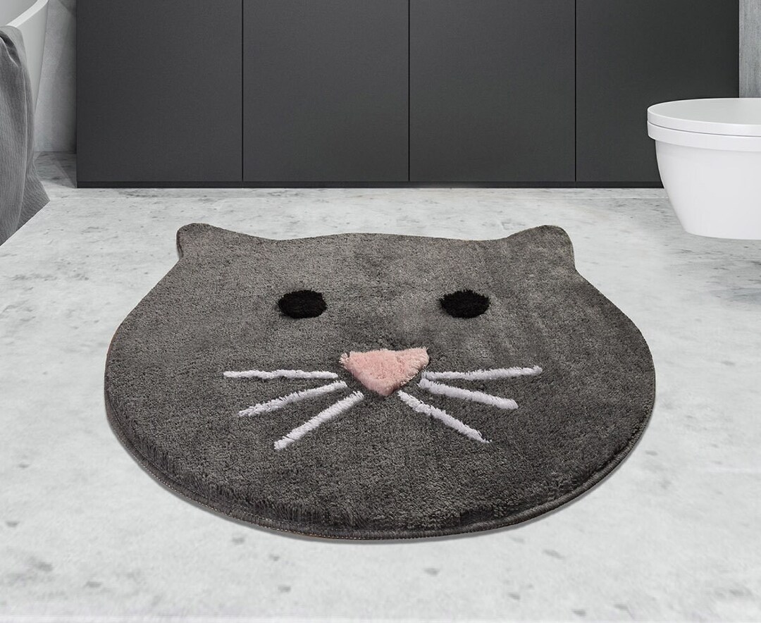 Cute Cat Rug, Tufted Cat Rug, Bedroom Rug, Kids Room Rug, Dorm Rug ...