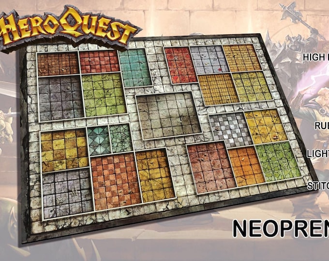 Classic Heroquest Playmat - Premium Quality Natural Neoprene Rubber ...