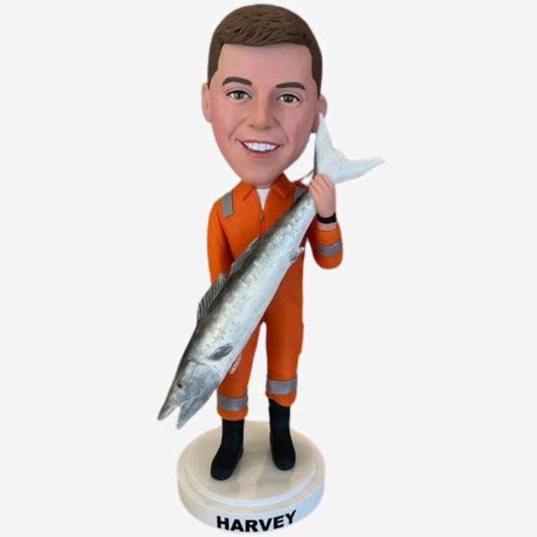 Custom Bobbleheads Fisherman, Custom Bobble Head With Fish, Make A ...