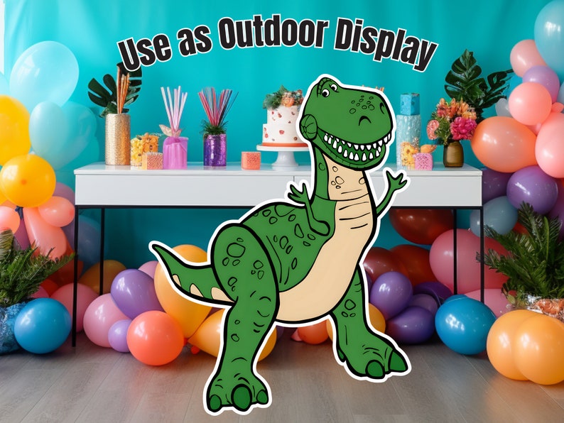 Rex Dinosaur Big Toy Story Cutout for DIY Birthday Decor Digital ...