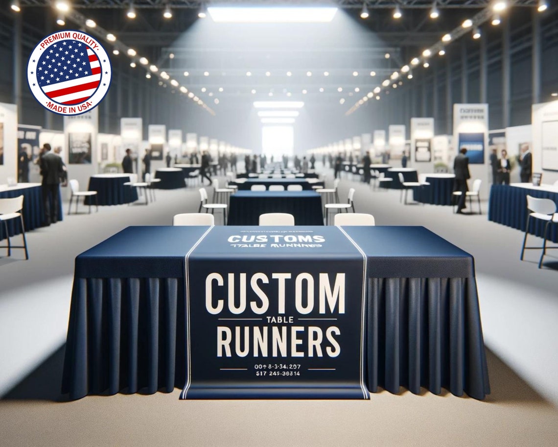 Custom Table Runner for Events, Trade Shows, Birthdays, Weddings ...