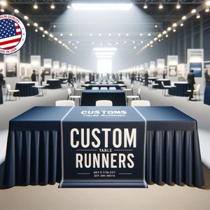 Custom Table Runner for Events, Trade Shows, Birthdays, Weddings ...