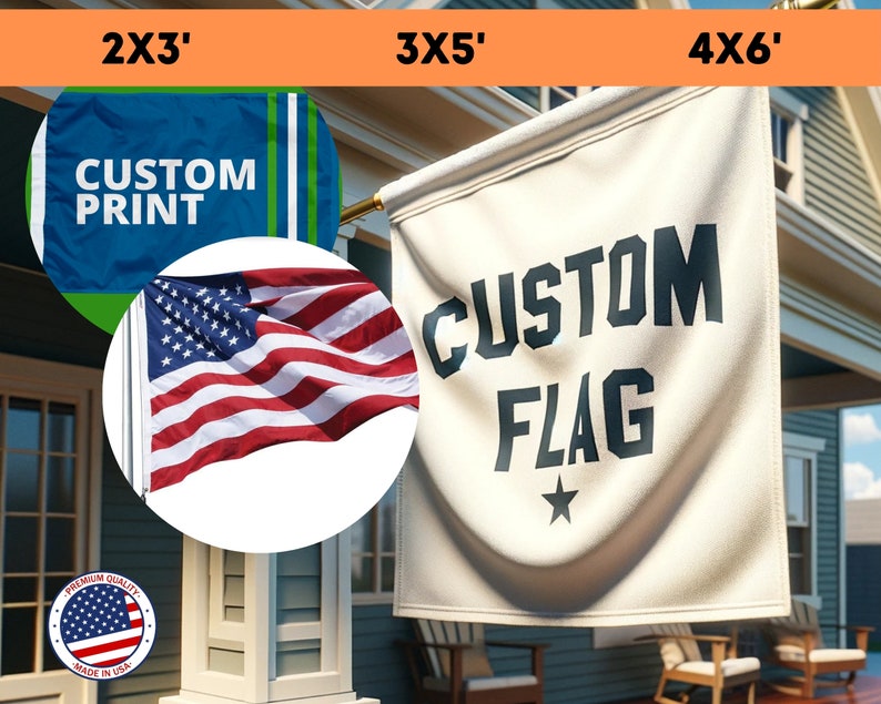Custom Flag 3x5 Ft Print Image Logo Text Single Double Sided Mirror ...