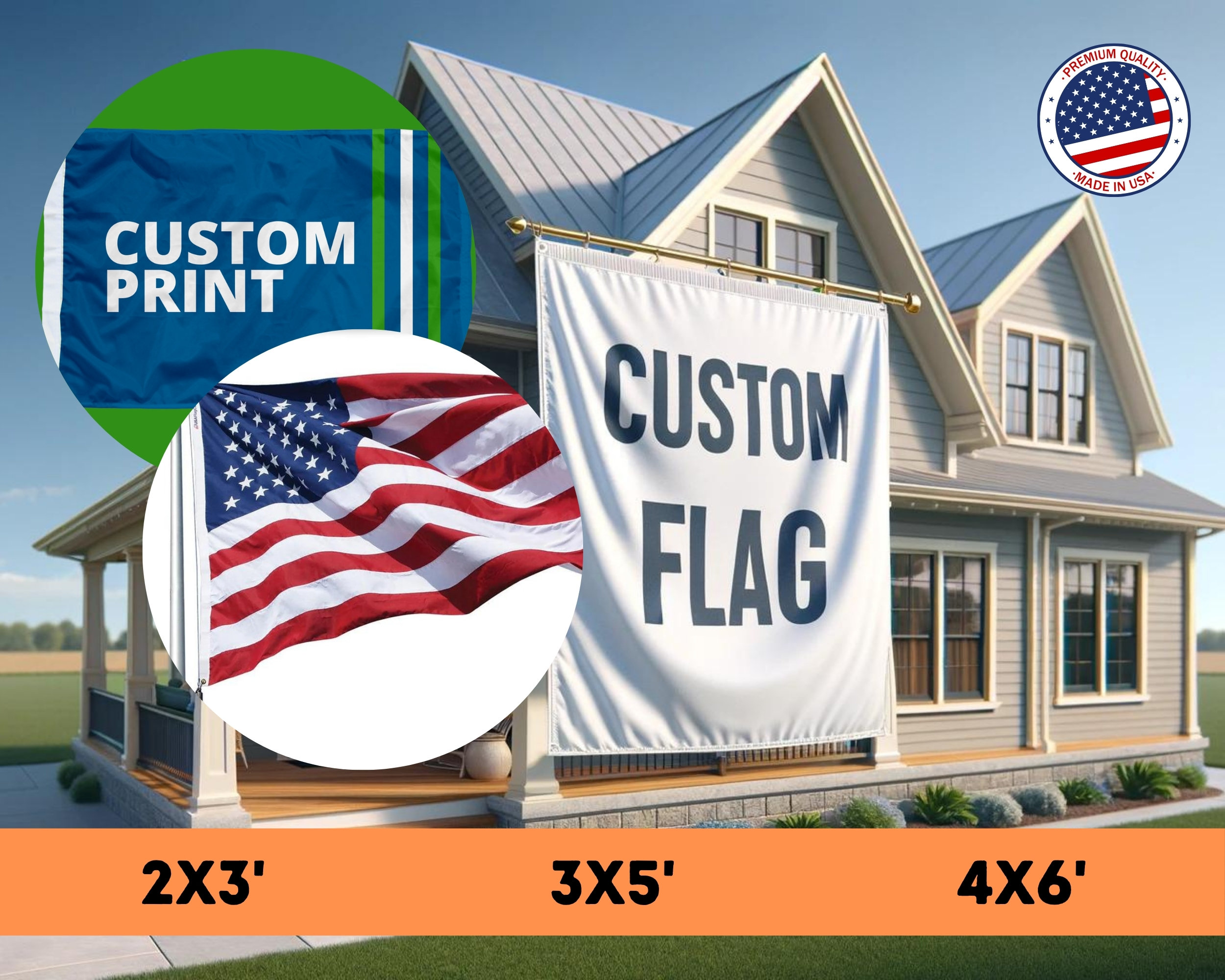 Custom Flag 3x5 Ft Print Image Logo Text Single Double Sided Mirror ...