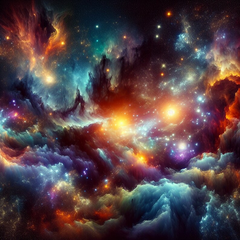 Celestial Wonders Set of 4 Stunning Universe Art Prints, Space Wall ...
