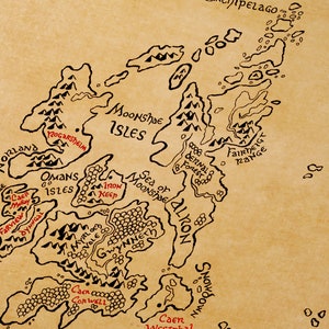 Tolkien Inspired Map of Faerun Canvas - Etsy