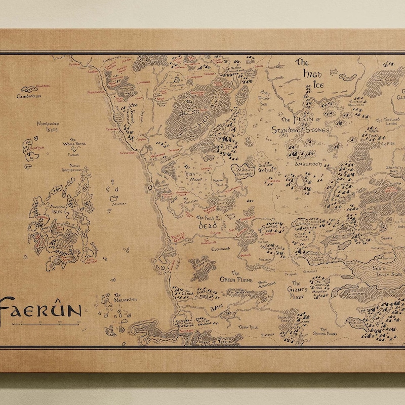 Tolkien Style Map - Etsy