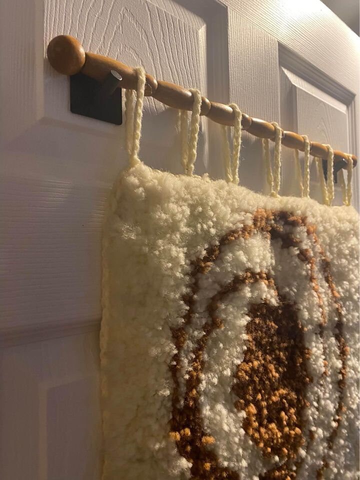 Vintage 70's MCM Woven Latch Hook Wall Art - Etsy