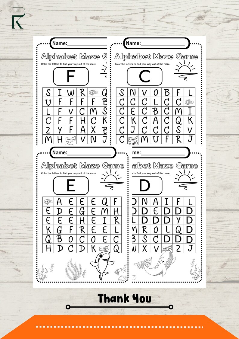 Alphabet Maze Game Coloring for Pre-school Children and Primary School ...