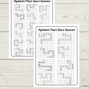 Alphabet Maze Game Coloring for Pre-school Children and Primary School ...