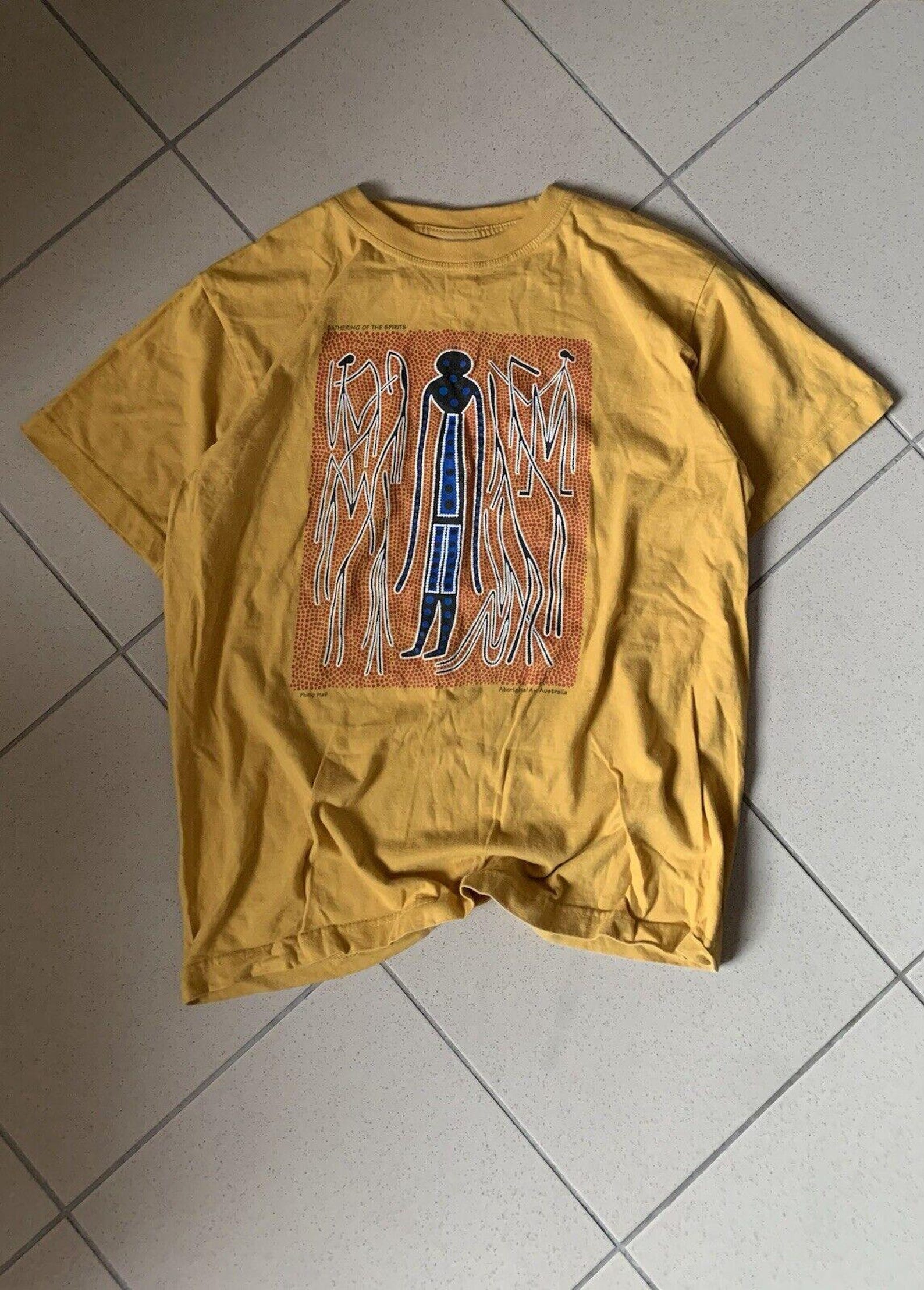 Phillip Hall Aboriginal Art Australia Vintage Shirt M Size Surf Quick ...