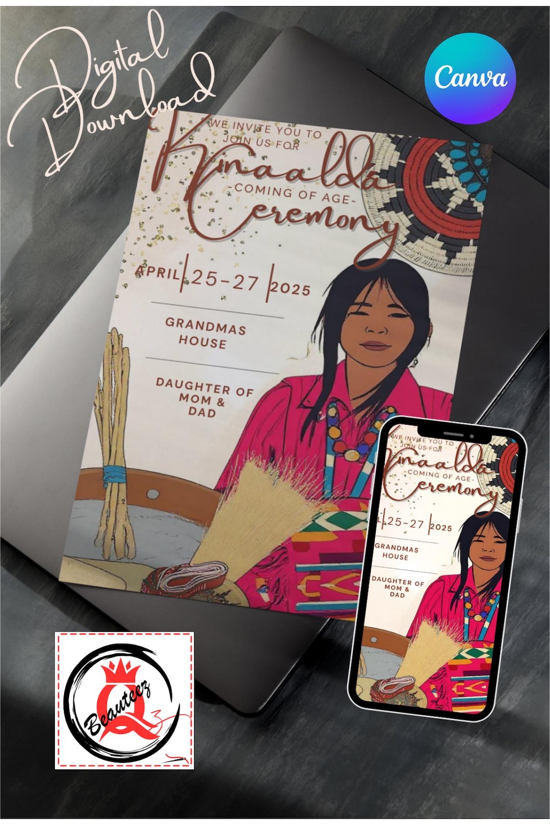 Kinaalda Ceremony Invitation (navajo Coming of Age Ceremony) - Etsy