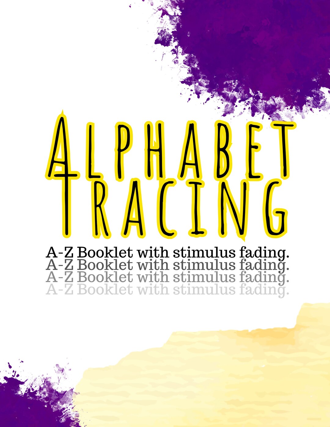 Alphabet Tracing: Stimulus Fading - Etsy