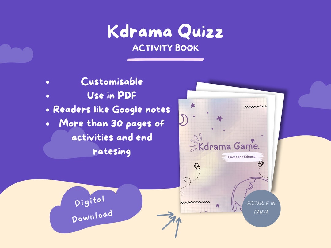 Kdrama Games, Activity Book, K-drama Fan Gift, Korean Drama Addict ...