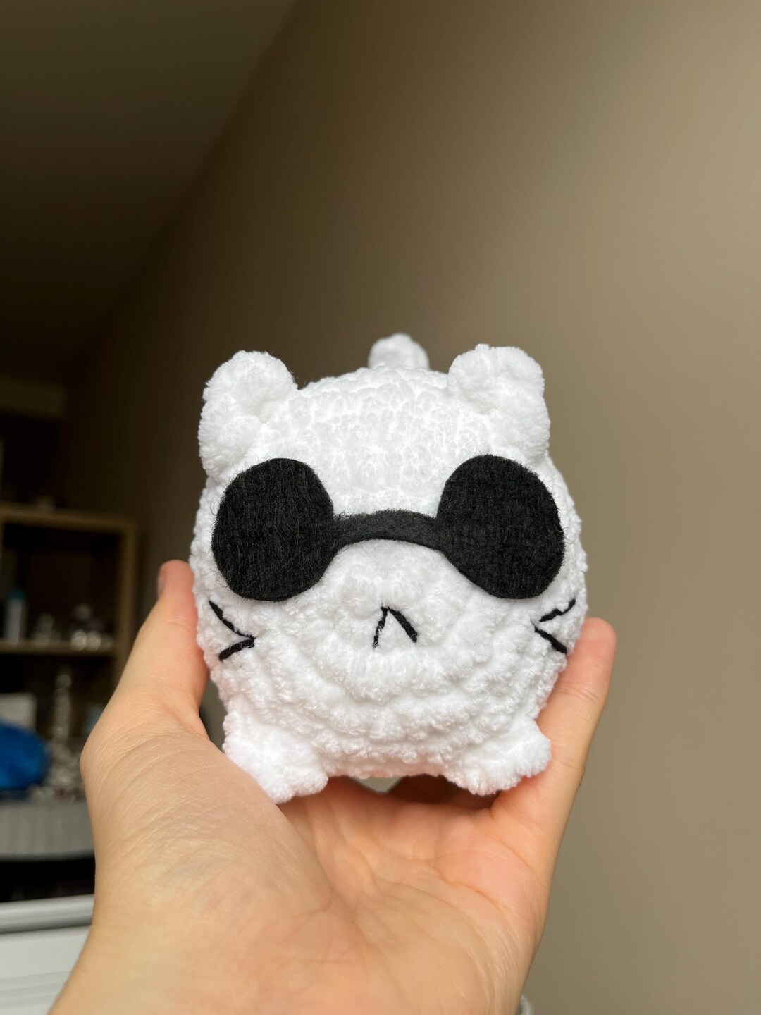 Gojo Kitty Jjk Handmade Amigurumi Crochet Cute Plushie Toy White Cat ...