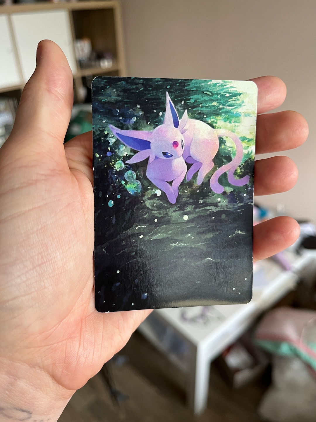 Full Art Pokemon Espeon Card, Custom Gift, Custom Pokemon Full Art ...