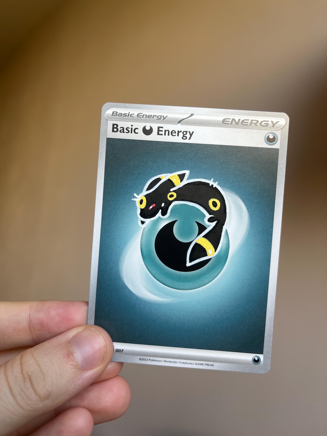 Pokémon Energy Painted Card, Custom Gift, Custom Pokemon Art Eevee ...