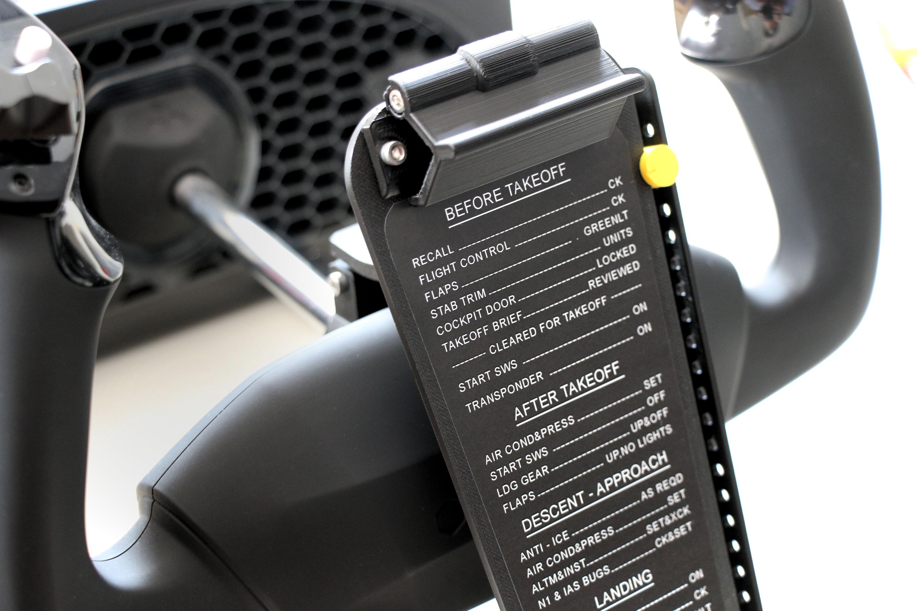 737 Type Yoke Checklist and Map Holder for Honeycomb Aeronautical Yoke ...
