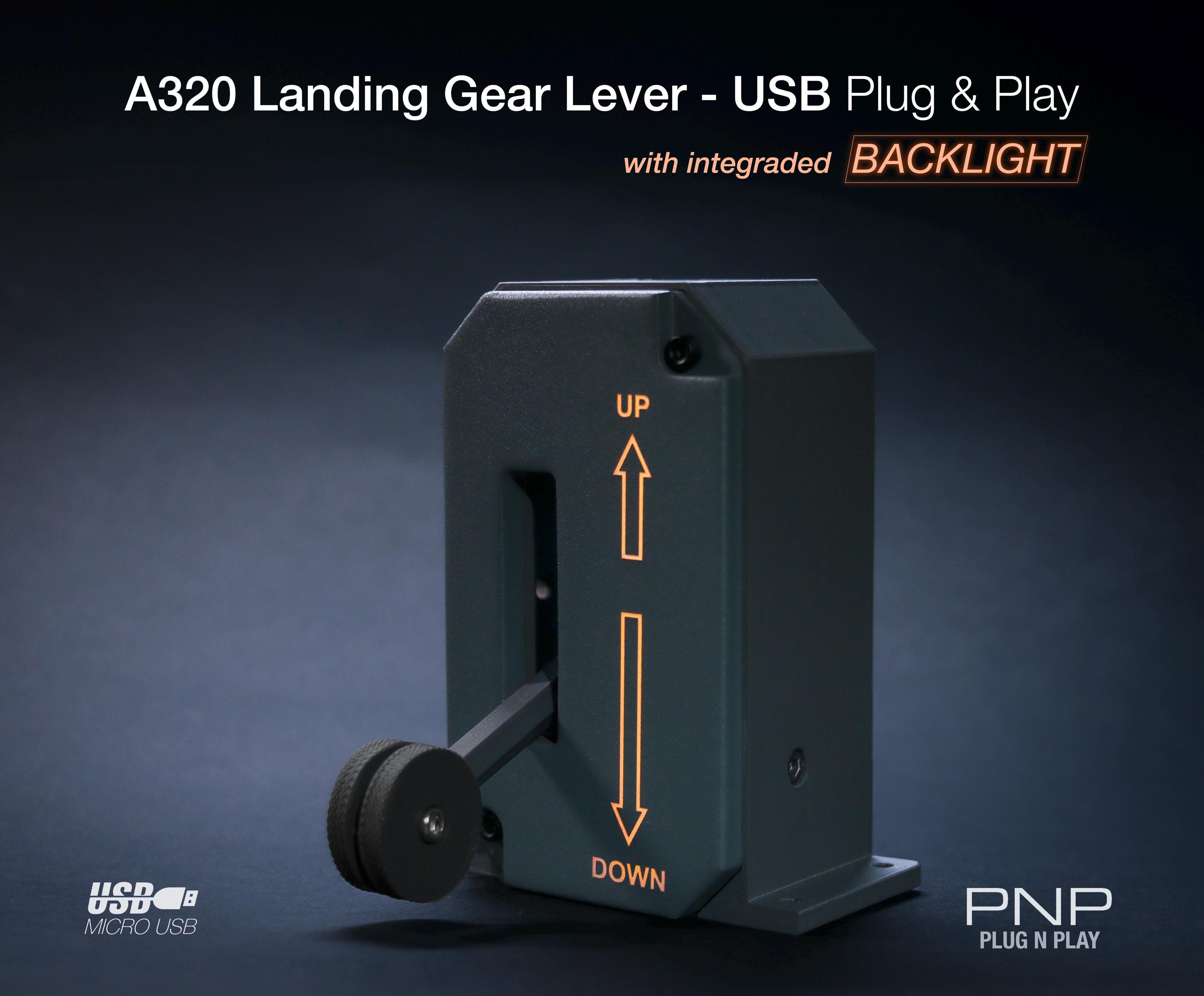 Airbus A320 (A3XX) Landing Gear Lever USB Plug & Play With Backlight ...