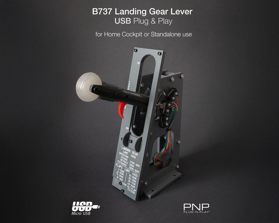 Boeing 737 Landing Gear Lever USB Plug & Play for Flight Simulator - Etsy