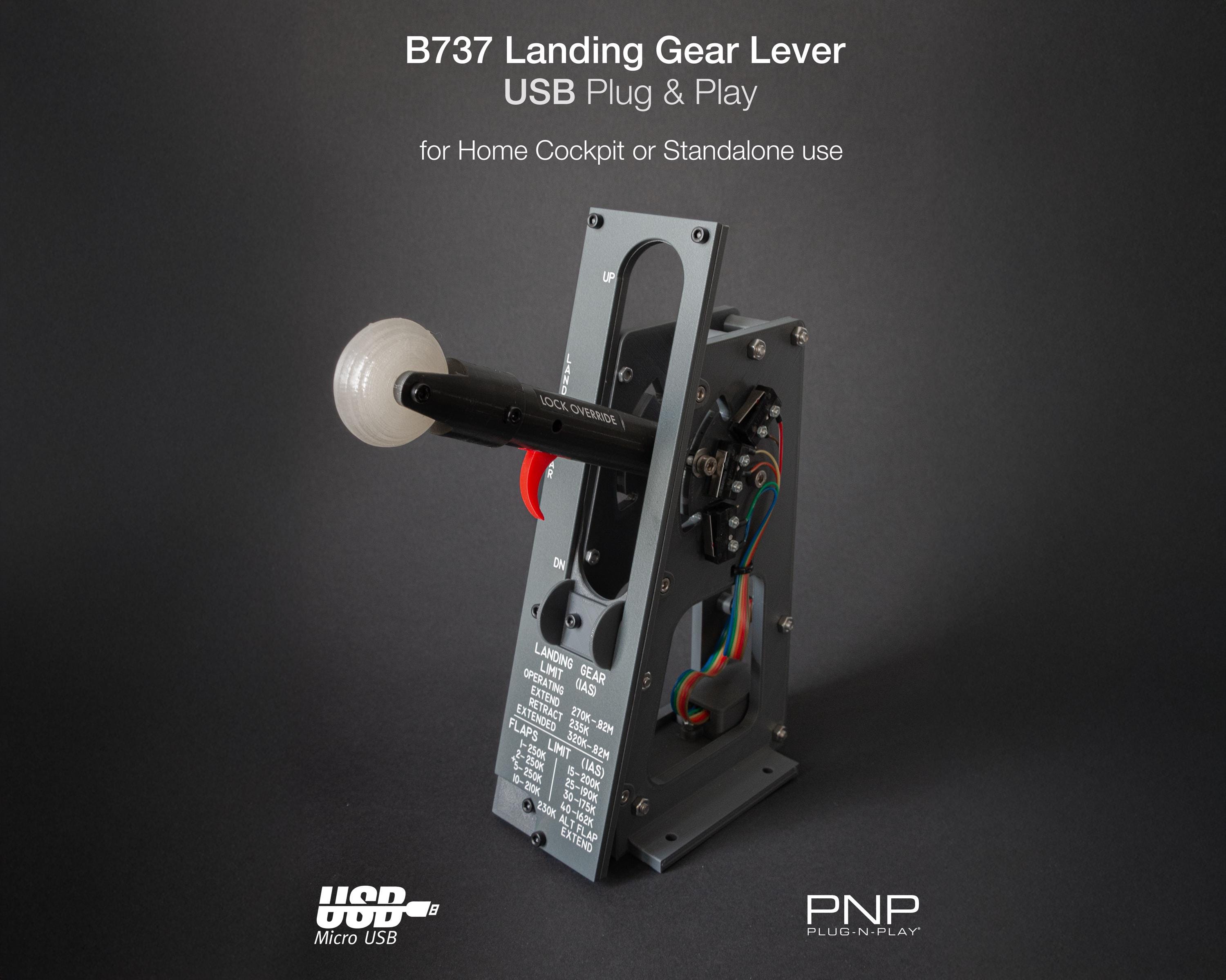 Boeing 737 Landing Gear Lever USB Plug & Play for Flight Simulator - Etsy