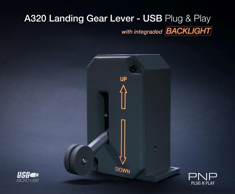 Airbus A320 (A3XX) Landing Gear Lever USB Plug & Play With Backlight ...