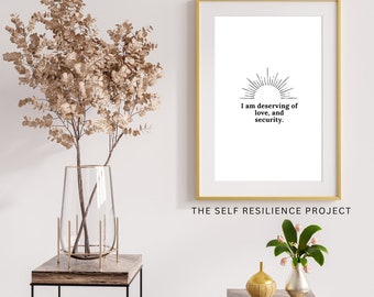 Affirmation Wall Art, Affirmation Cards, Motivational Poster, Self Care ...