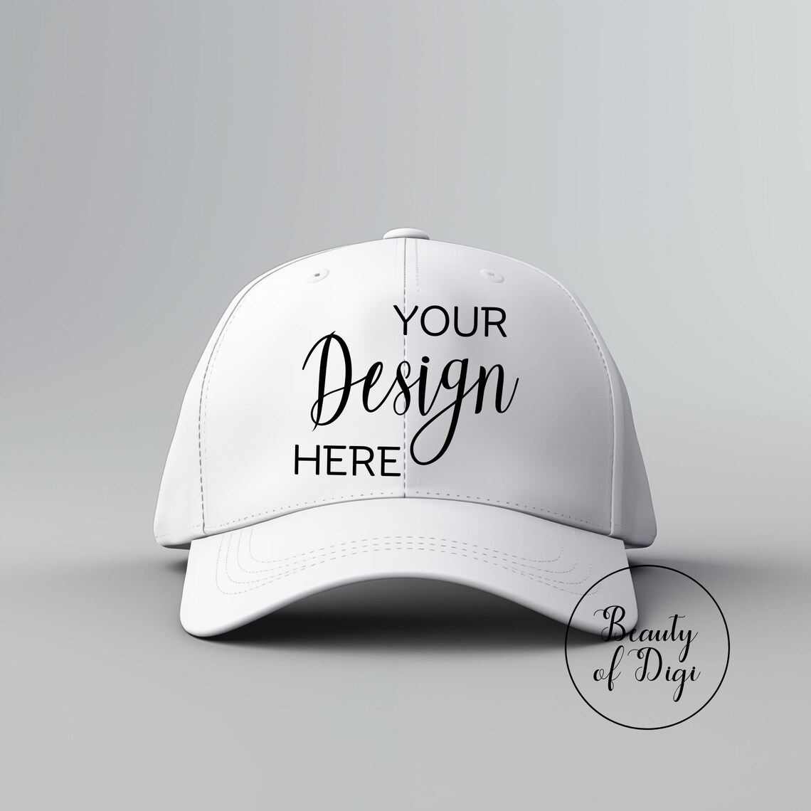 Baseball Hut Mockup, Weißer Hut Mockup, Einfaches Mockup, Hellgrauer ...