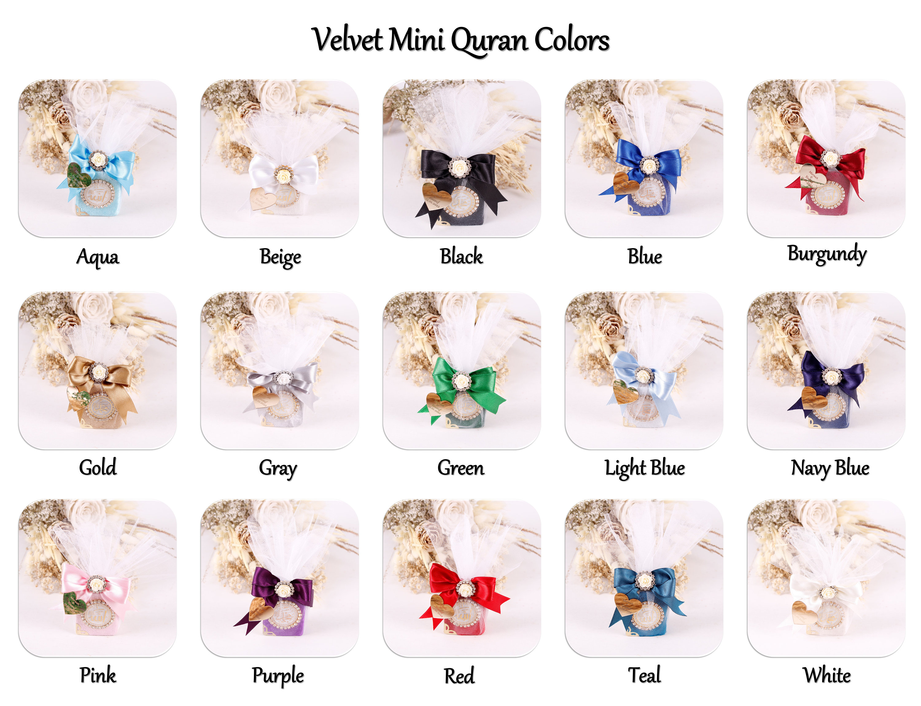 Personalized Velvet Mini Quran Favors for Guests in Bulk Ramadan Eid ...