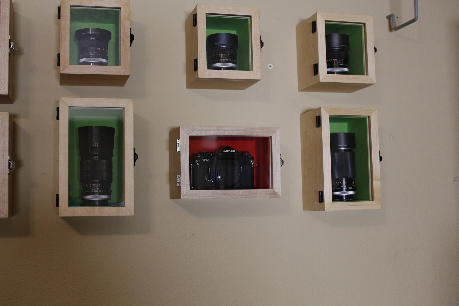 Wall Mounted Display Case - Vintage Camera Display Case - 35mm Film ...