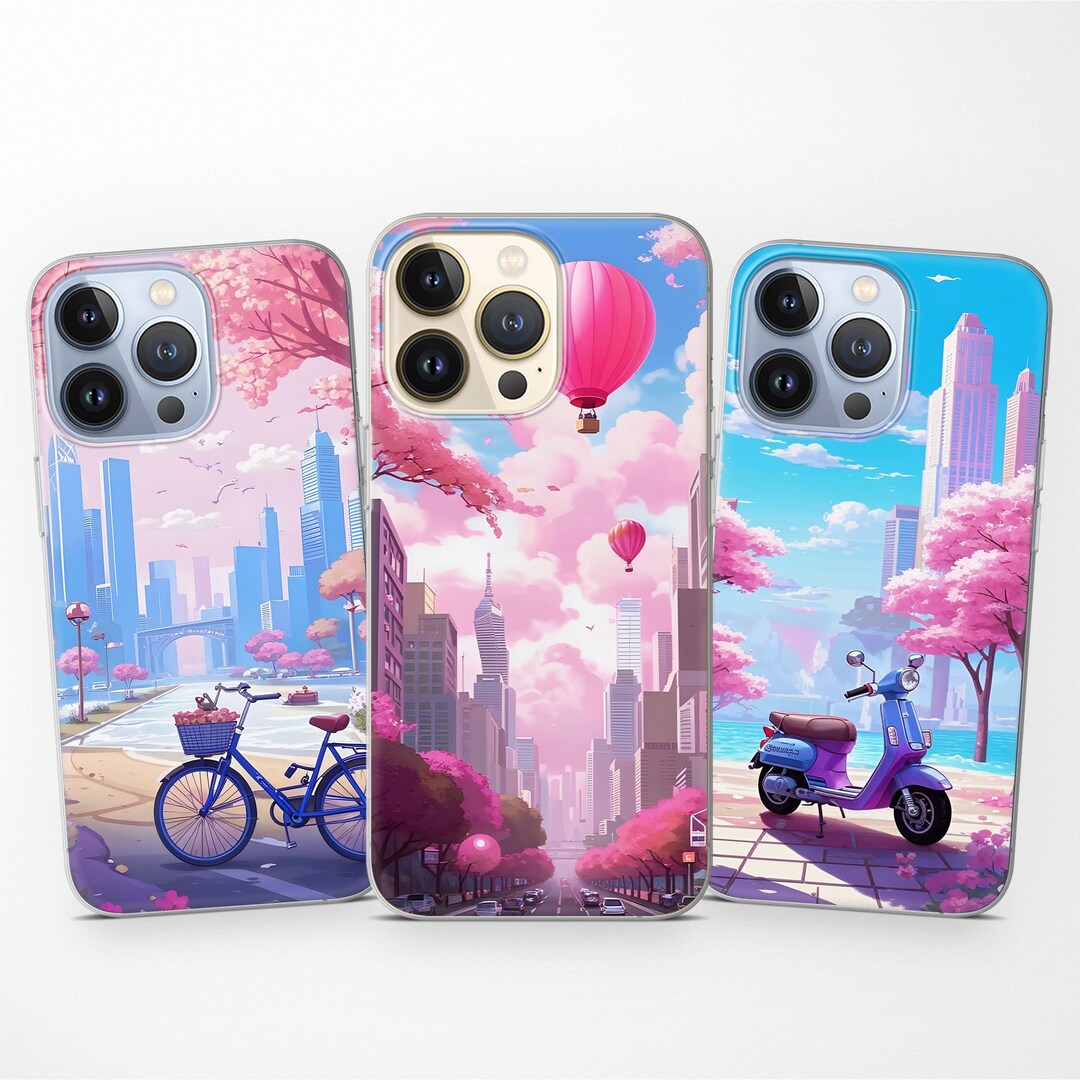 Lofi Cherry Blossom Phone Case Japanese Kawaii Cover Fit iPhone 15 14 ...