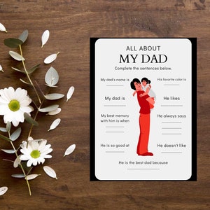 Editable Father's Day Card, Printable Father's Day Card, All About My ...