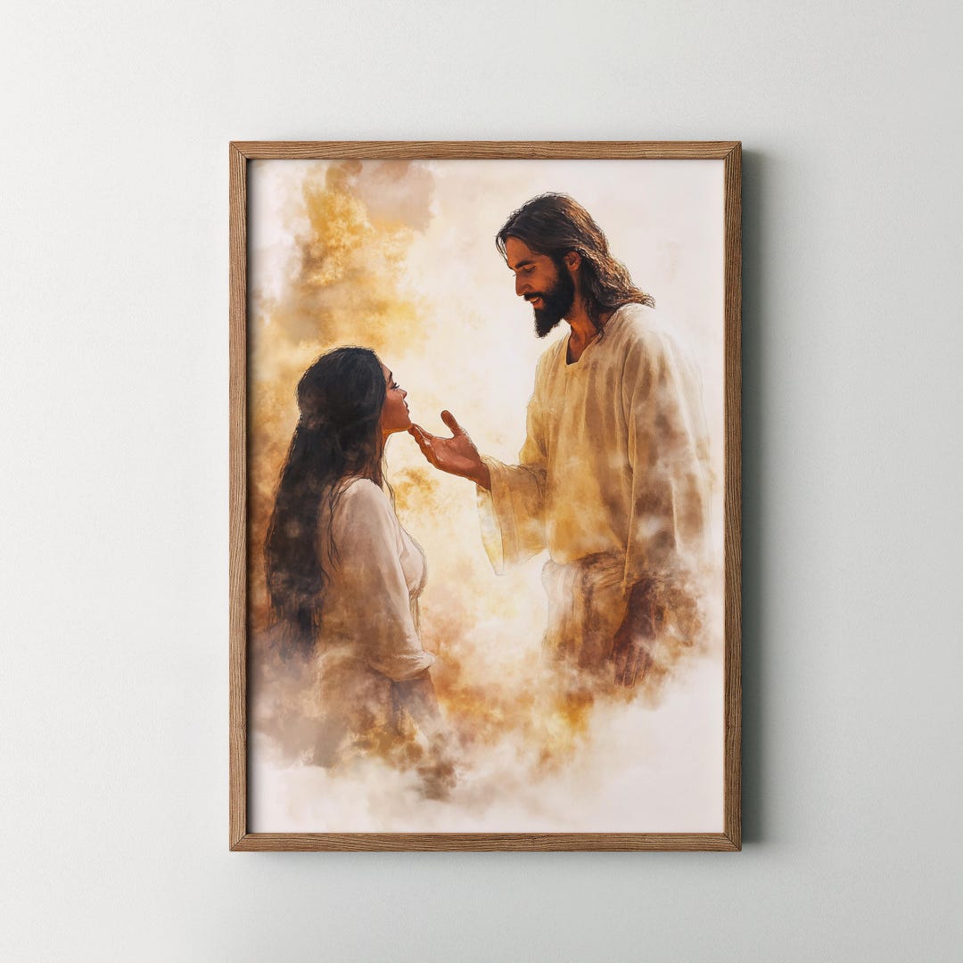 Jesus Posters & Canvas Prints Jesus Wall Art, Jesus Painting, Modern ...