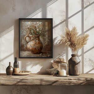 Poster & Canvas Wall Art daisy Delight Rustic Daisy Still Life ...
