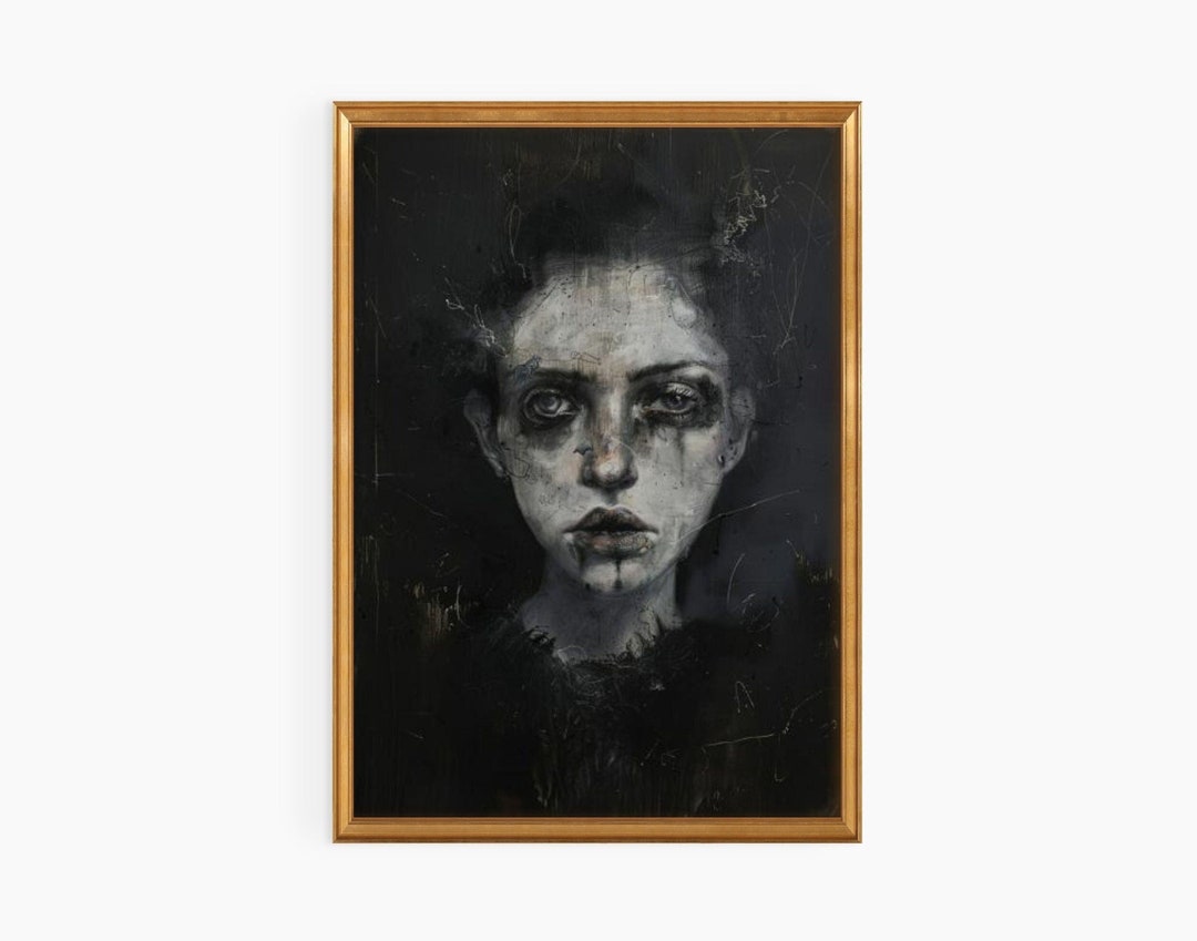 Poster & Canvas Wall Art haunted Soul Ghost Wall Art, Moody Wall Art ...