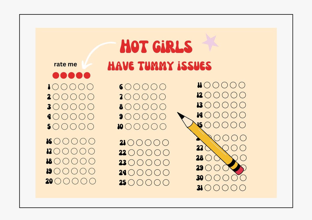 Funny Symptom Tracker Printable Landscape, Symptom Frequency Tracker ...