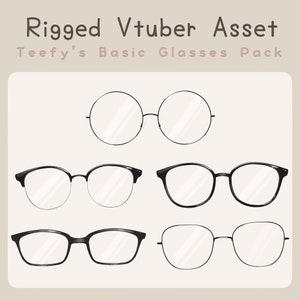 Vtuber Asset | Rigged - Teefy's Basic Glasses Pack - Etsy