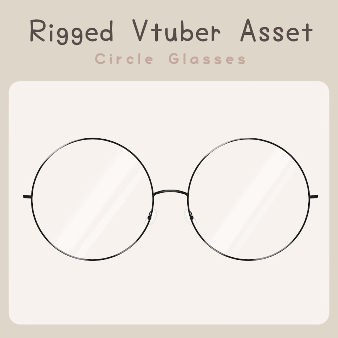 Vtuber Asset | Rigged - Circle Glasses - Etsy