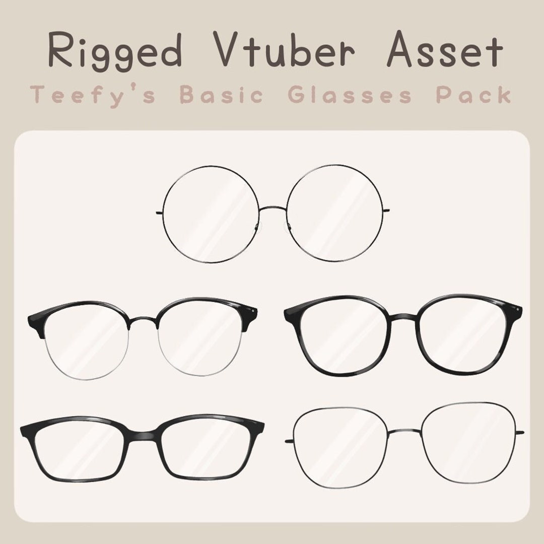 Vtuber Asset | Rigged - Teefy's Basic Glasses Pack - Etsy